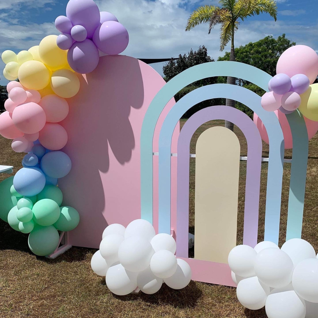 Pastel Rainbow Arch – Glow Up Events